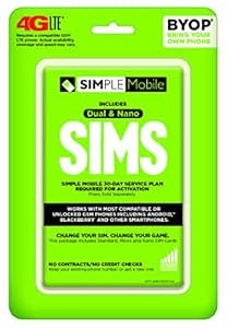 Amazon.com: Simple Mobile, Powered by Tmobile, Universal Sim Kit: Cell ...