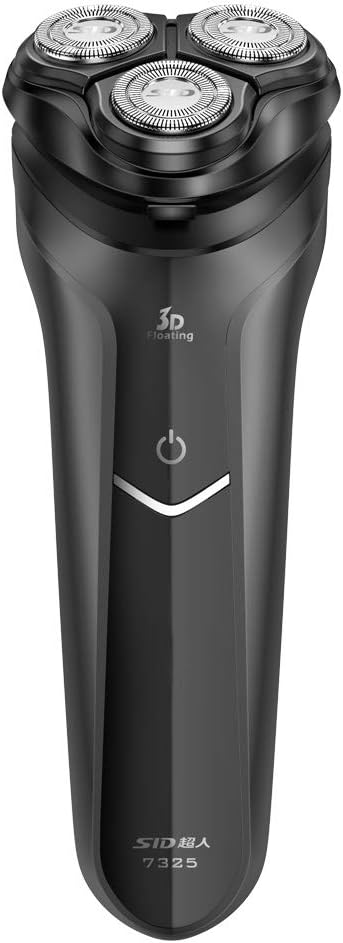 SID Black Electric Men’s Rotary Shaver, Cordless Shavers USB Razor ...