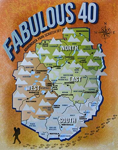 Amazon.com: Adirondacks/ High Peaks/Hiker/Gift/Hiking/ Scratch Off/ ADK ...