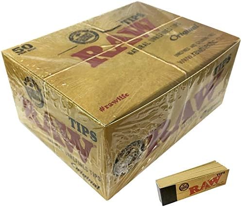 سعر RAW ORIGINAL TIPS 50 2 x 100 Box of 50 Packs Roach Full Box 50 PER ...