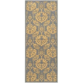 Amazon.com: 26-inch X 6-feet Non-Skid Rubber Backed Runner Rug | Grey ...