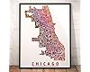Amazon.com: Chicago Neighborhood Map Print, signed print of my original ...