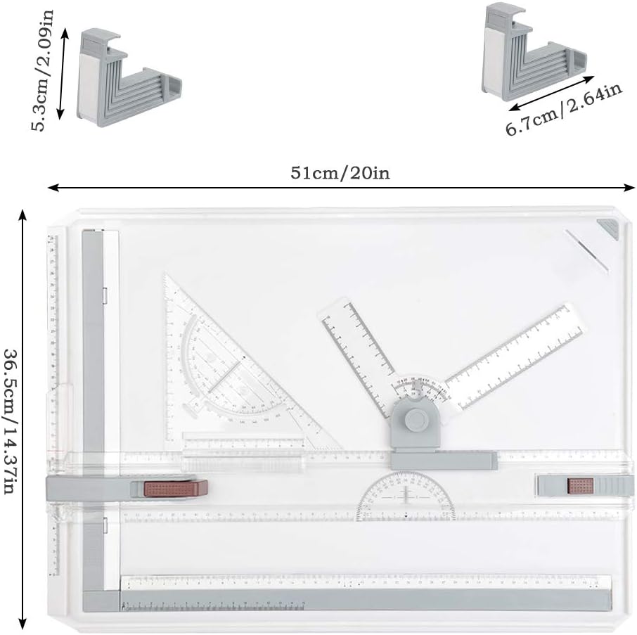 TIMESETL Metric A3 Drawing Board Drafting Table Multifunctional Drawing ...