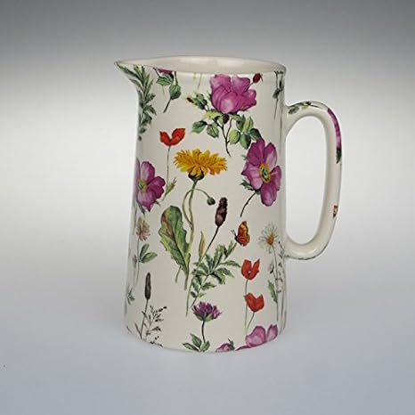 Meadow Flowers 2 Pint jug by Heron Cross Pottery.: Amazon.co.uk ...