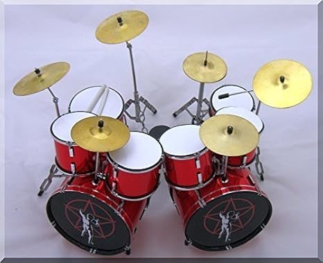 NEIL PEART RUSH Miniature Mini Drum Set Drumset For DECORATION ONLY ...