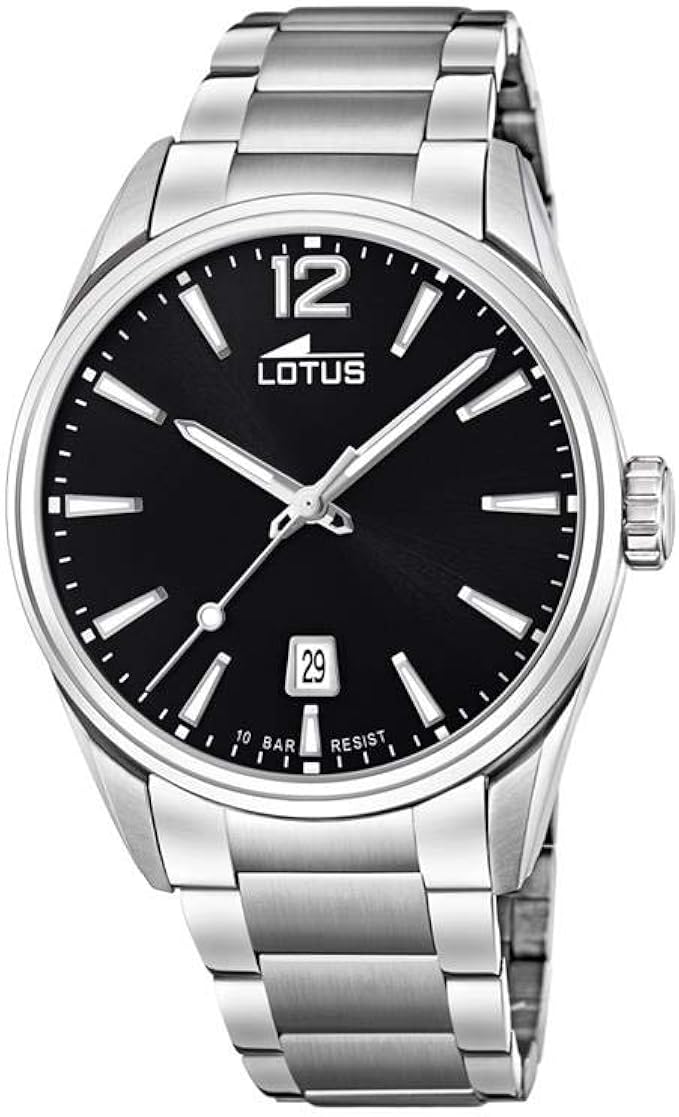 Lotus Mens Analogue Quartz Watch with Stainless Steel Strap 18692/3 ...