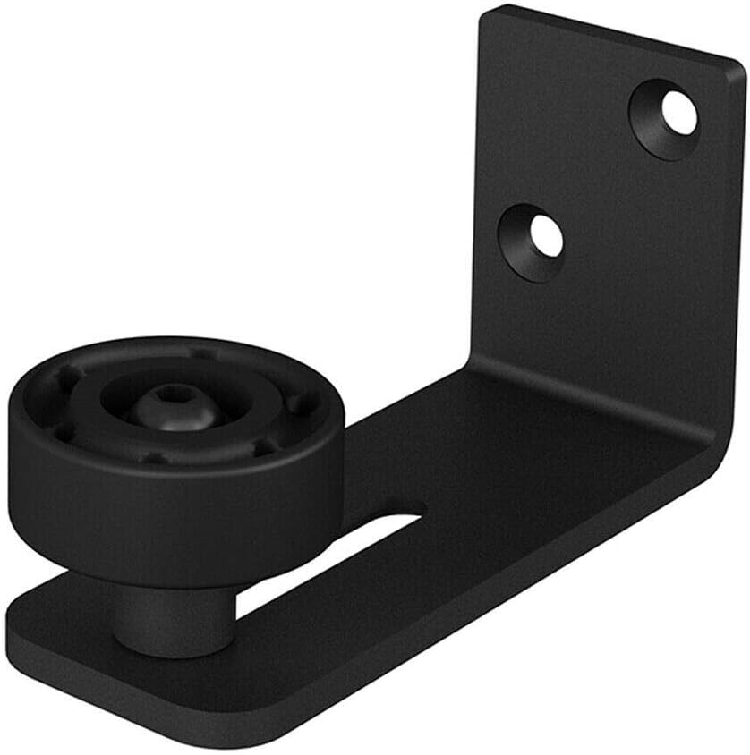 Matte Black Stay Roller Wheel Wall Mount Floor Guide for Sliding Barn ...