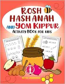 Rosh Hashanah And Yom Kippur Activity Book For Kids: Coloring Pages ...