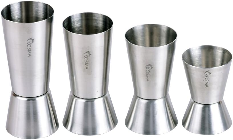Kosma Set of 4 Stainless Steel Jigger | Peg Measure | Dual Measure ...