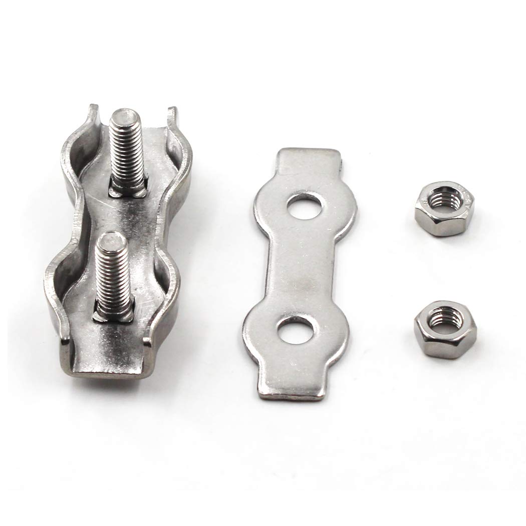 M4 304 Stainless Steel Duplex Wire Rope Clip Cable Clamps For Wire ...