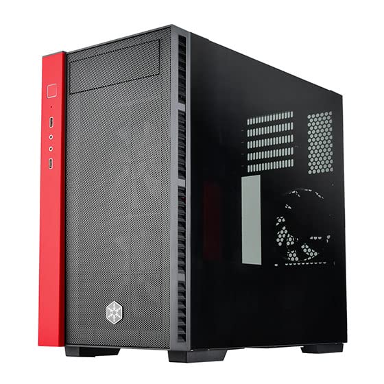Mua RL08BR-RGB Black and Red Micro-ATX Case with Tempered Glass Side ...