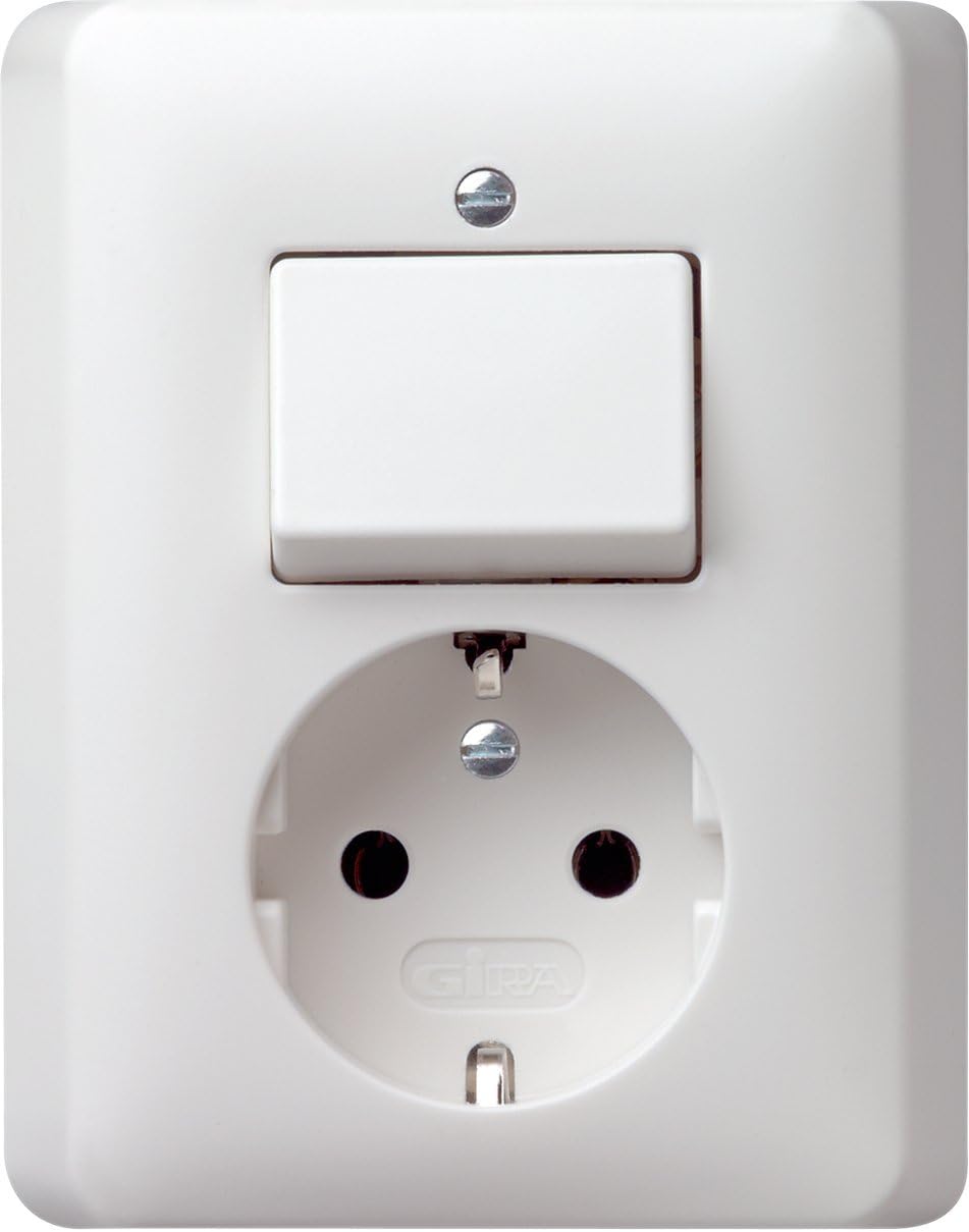 GIRA 017604 Rocker Switch/Socket Full Plate Semi-Glossy Pure White ...