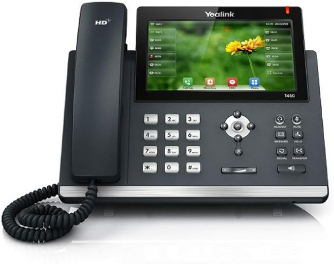Yealink T48S IP Phone, 16 Lines. 7-Inch Color Touch Screen Display. USB 2.0, Dual-Port Gigabit ...