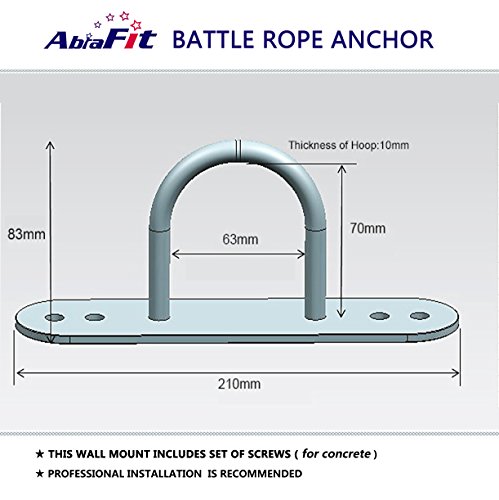 AbraFit Battle Rope Wall Anchor Walll Mount, Ideal Anchoring Solution ...