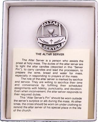rosarybeads4u 1" Altar Server Pin Badge Lapel Brooch 88845: Amazon.co ...
