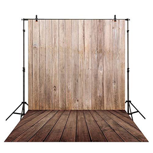 Allenjoy 5x7ft Soft Rustic Wood Wall with Brown Wooden Floor Backdrop ...