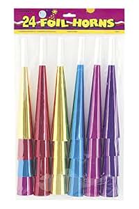 Amazon.com: Foil Party Horns, Assorted 24ct: Kitchen & Dining