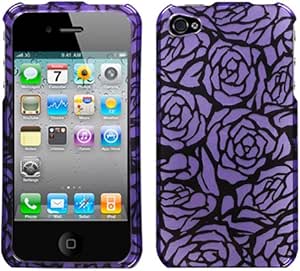 Amazon.com: Titanium Purple Roses Protector Case for Apple iPhone 4