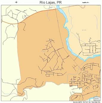 Amazon.com: Large Street & Road Map of Rio Lajas, Puerto Rico PR ...