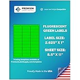 Amazon.com : Premium Label Supply Bright Neon Color Fluorescent ...