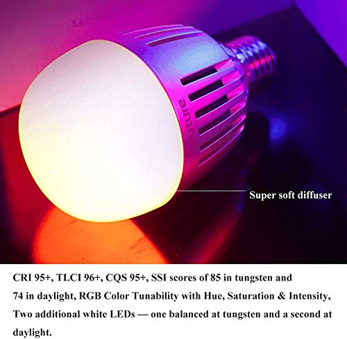 Aputure Accent B7C Smart Led Light Bulbs 7W RGBWW,TLCI 96+ CRI 95+ 2 ...
