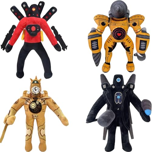 New Skibidi Toilet Plush Series 4 Pack, Monster Stuffed Animal Titan Tv ...