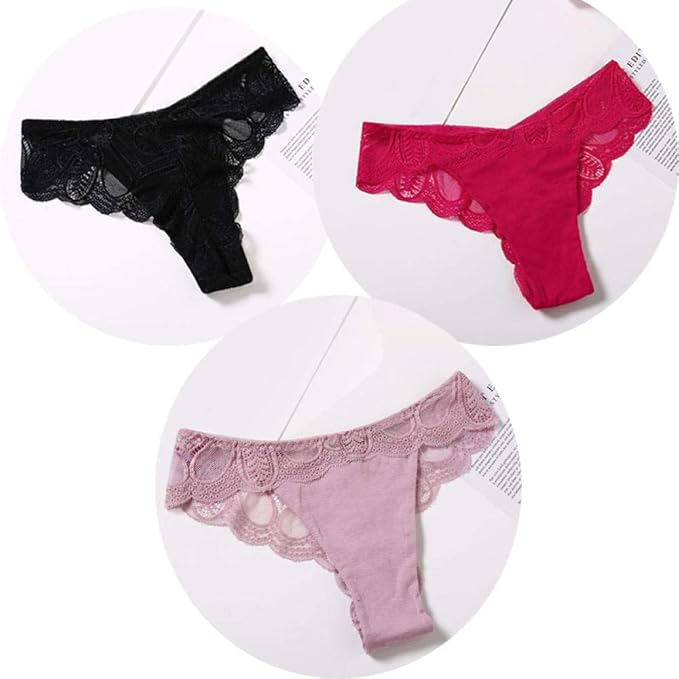 3 PCS/Set Culottes Femmes String en Dentelle G-String Lingerie sous ...