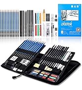 Amazon.com : H & B Drawing Pencils Set, 40-Piece Sketch Pencils and Drawing Kit Complete Artist ...