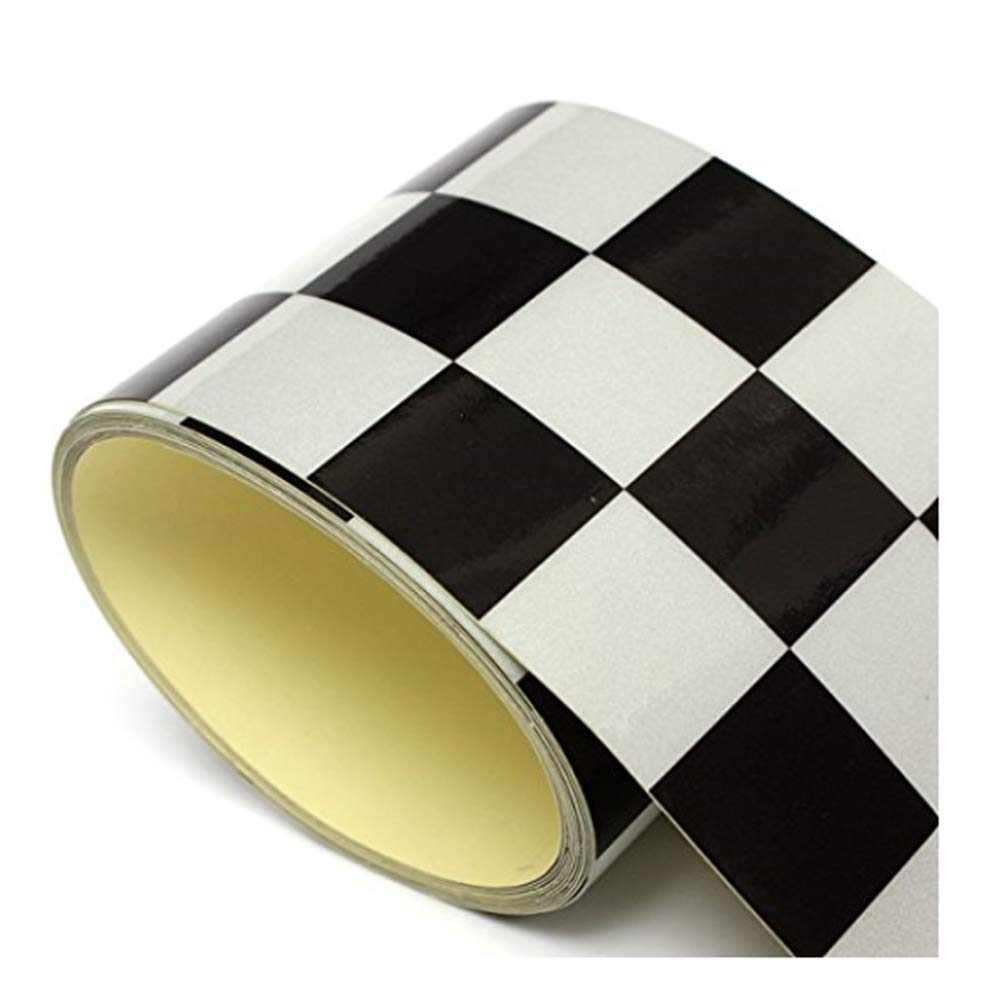 Automotive AtFipan Black White Checkered Flag Vinyl Decal Tape Car ...