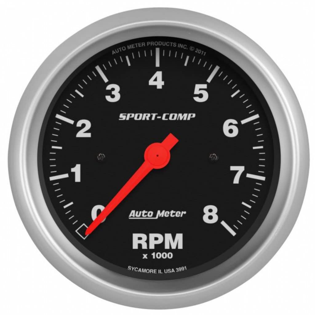 AutoMeter Sport-Comp Electronic In Dash Tach 3-3/8 inch | 8000 RPM for ...