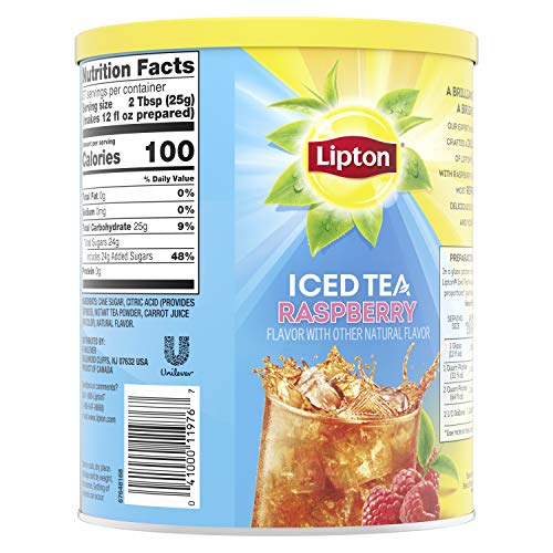 Lipton Iced Tea Mix, Raspberry 10 qt, | Pricepulse