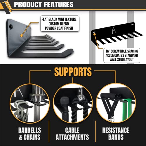 IRON AMERICAN Multi-Purpose Omega Gym Storage Rack 9 OR 11 Gym Hook ...