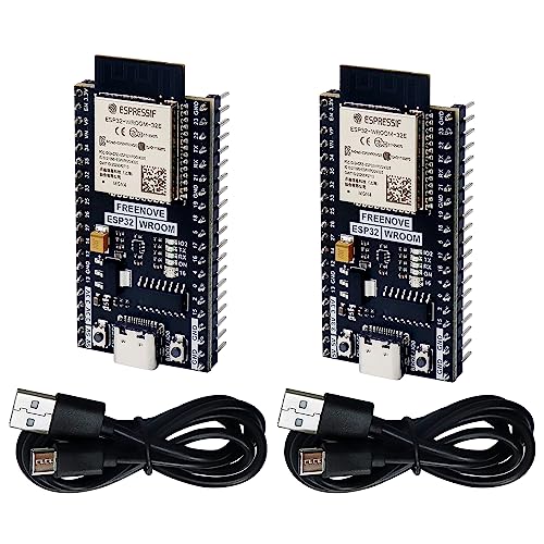 FREENOVE ESP32-WROOM Board (2 Pack), Dual-core 32-bit 240 MHz Microcontroller, Onboard Wireless ...