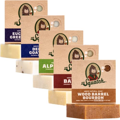 Dr. Squatch Natural Bar Soap for Men - Cold Process Soap with No Harsh ...
