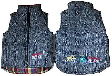 shire classics Child's Boys Embroidered Tractor Gilet Bodywarmer ...