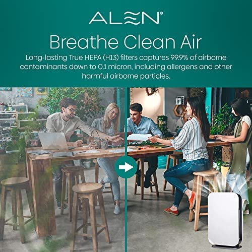 Alen BreatheSmart FLEX HEPA Air Purifier With Fresh Filter, Absorbs ...