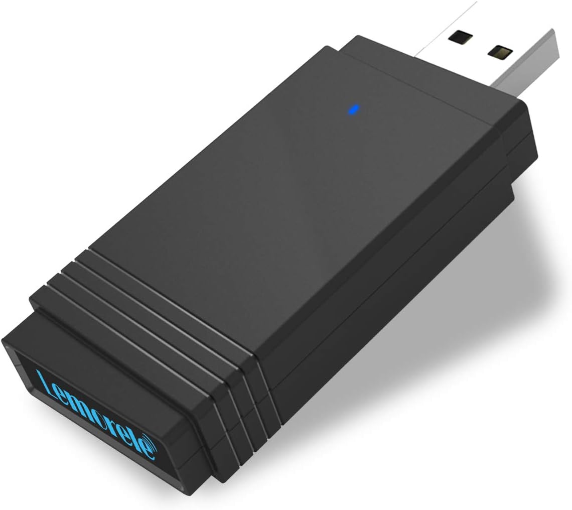 Lemorele Key Adapter USB 3.0 WiFi AC1200Mbps USB Bluetooth 5.0 MU-MIMO ...