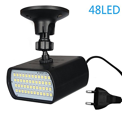 Party Strobe Light,Benma 48 LED Mini Disco Strobe Party Effect Lights DJ Stage Light with Flash ...