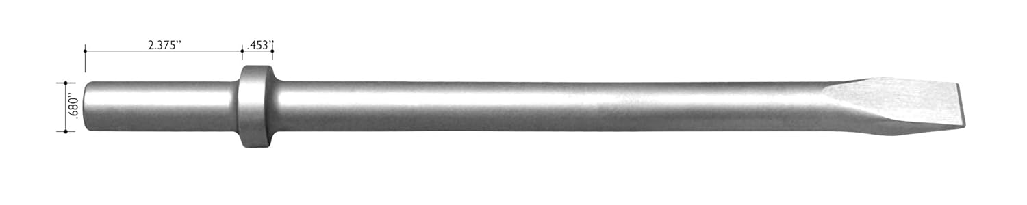 Champion Chisel, 12-Inch Long .680" Round Shank Round Collar Chipping ...