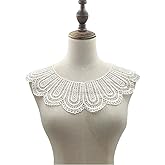Amazon.com: 1pc Embroidery Round Ripple Neck African Lace Fabric Collar ...