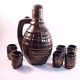 Glass Grenade Decanter - The Green Head