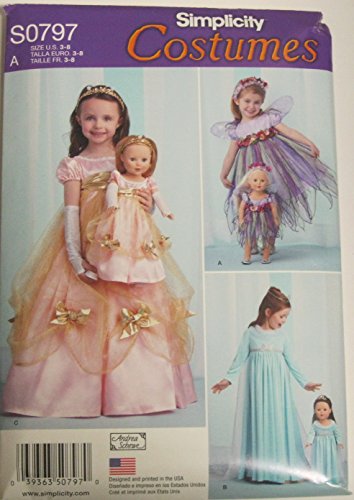 Simplicity Pattern Costume # S0797 size 3 - 8 | Amazon price tracker ...