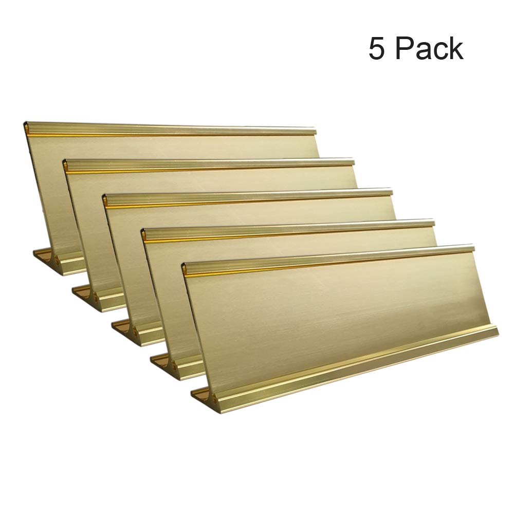 Amazon.com : 2" x 10" Name Plate Desktop Holder 5 Pack (Yellow Gold ...