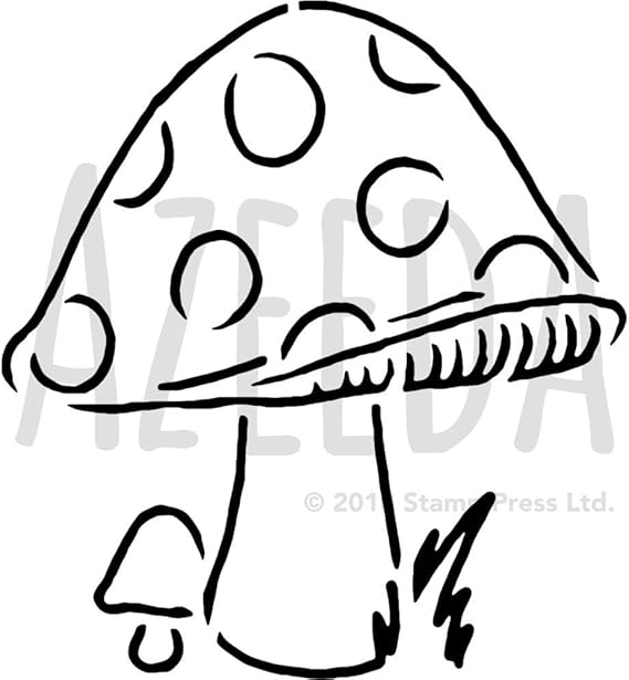 Azeeda Large A2 'Toadstools' Wall Stencil / Template (WS00017633 ...