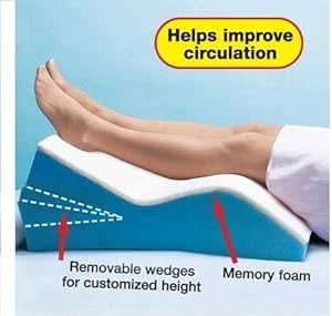 Amazon.com: Health Care Quality Plus Memory Foam Adjustable Leg Wedge ...