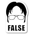Amazon.com: Dwight False Sticker Office Funny Quote Stickers - 3 Pack ...