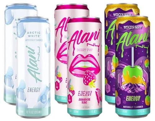 Alani Nu - Variety Pack 6 12oz Cans 200mg Caffeine RARE Flavors ...