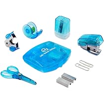 Matching Desk Set Cow Print Office Set - Turquoise & White Stapler ...