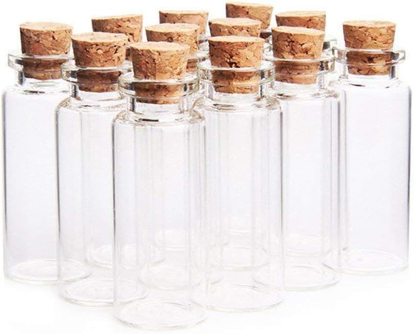 Suneast Lot de 20 Mini flacons de 15ml en Verre avec Bouchons en liège ...
