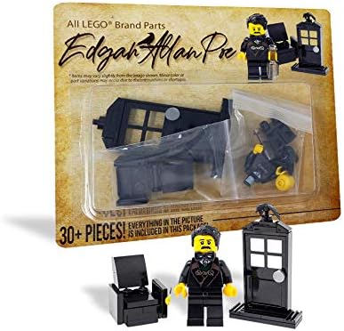 LEGO Edgar Allan Poe, Raven and Door - Custom Poet Writer of Poem ...